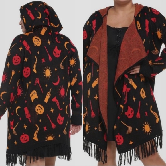 Hot Topic | Sweaters | Disney Hocus Pocus Dani Fringe Cardigan ...
